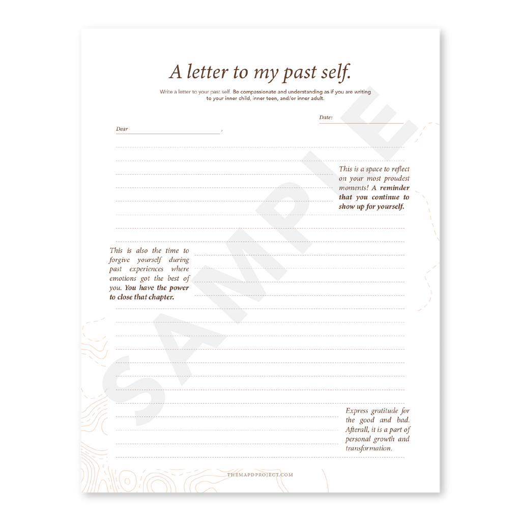 A Letter to My Past Self Worksheet – The MAP'D Project